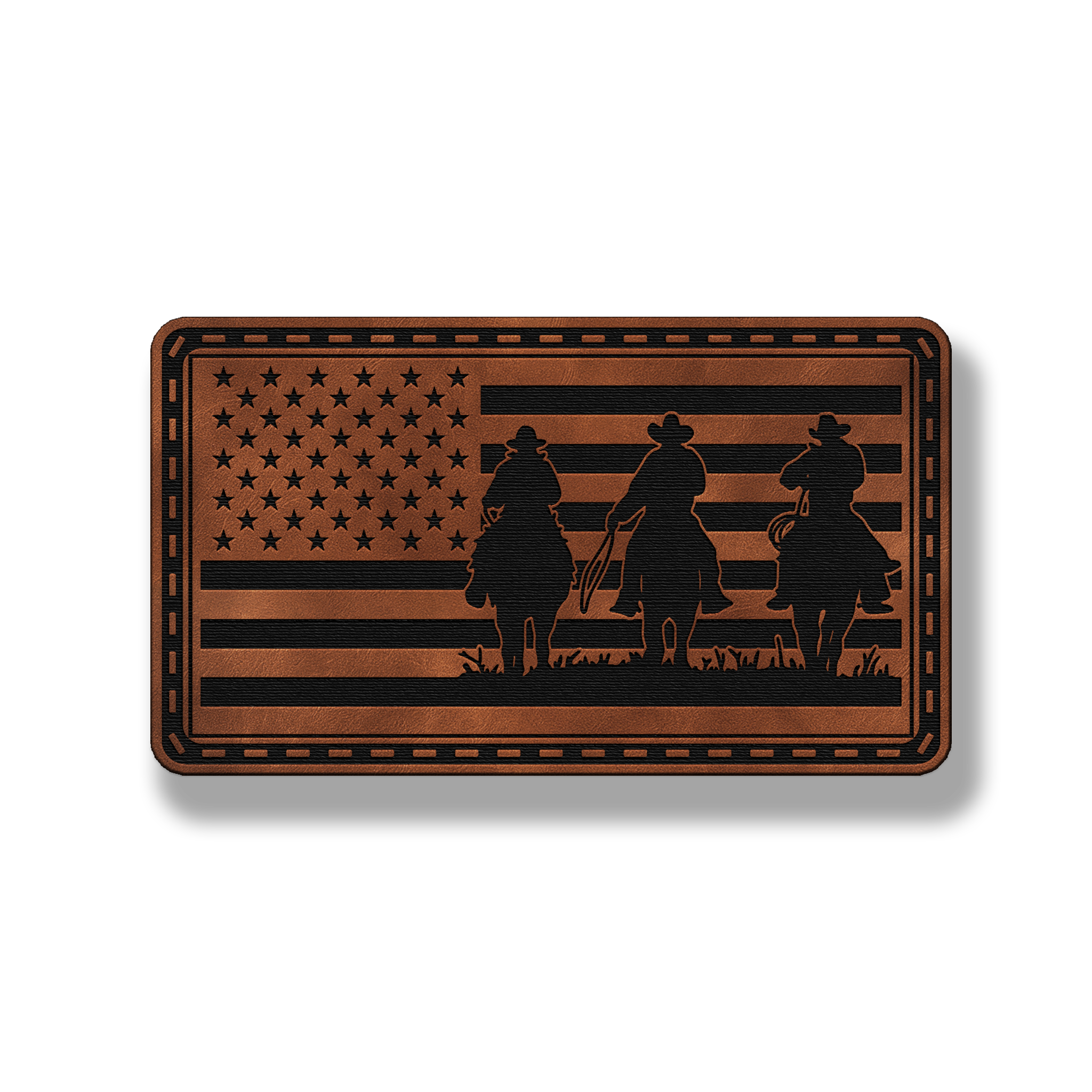 American Cowboys Flag – Leatherette Morale Patch – PatchBuilt