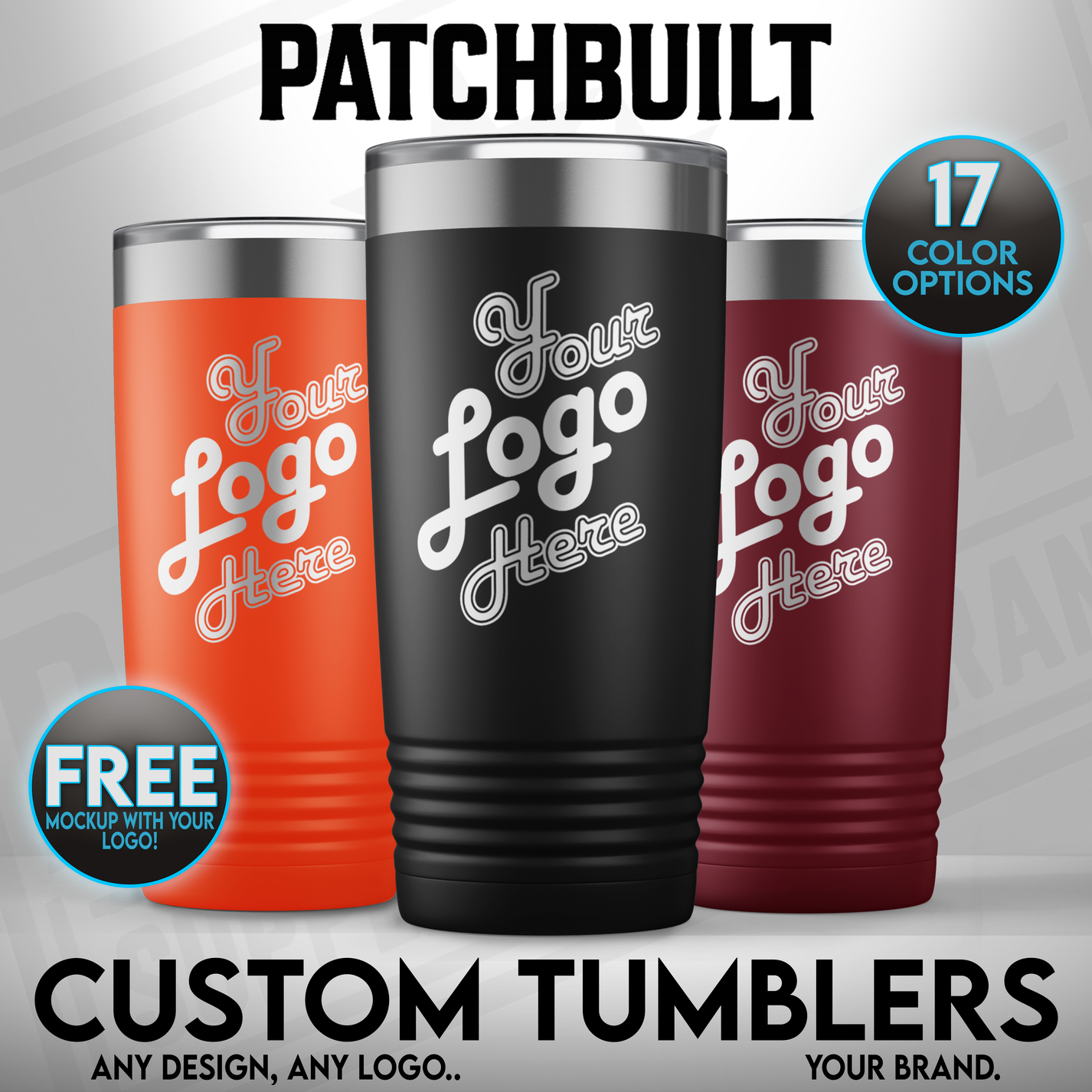 Custom Engraved Logo Stainless Steel Tumblers – PatchBuilt