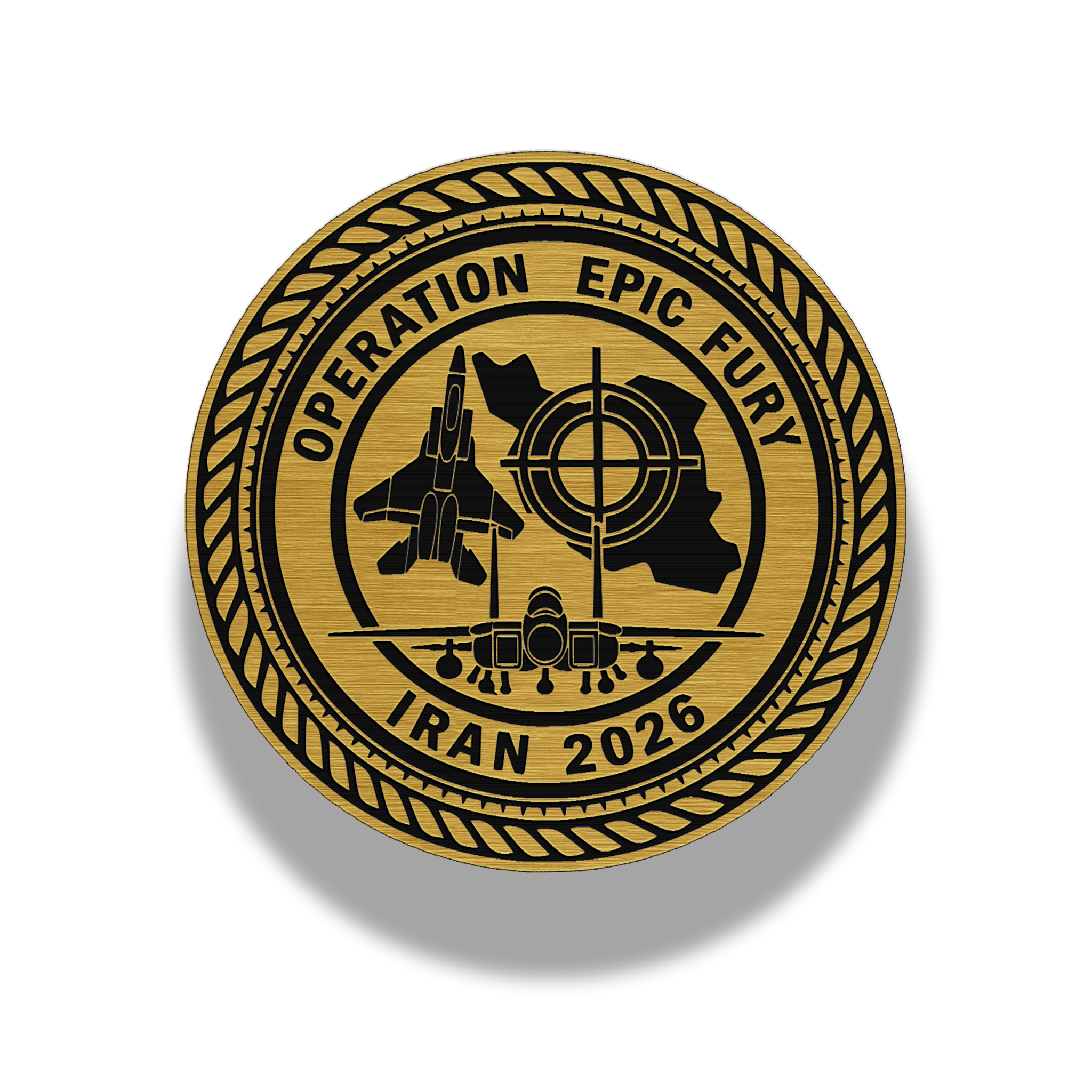 Operation Epic Fury – Commemorative Emblem Brushed Acrylic Morale Patc ...