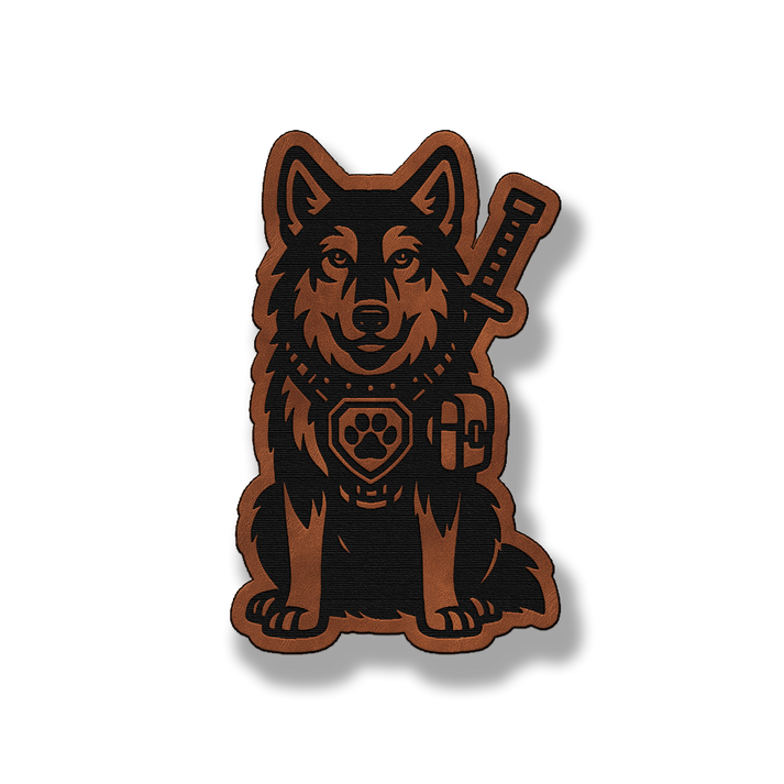 Tactical Wolf Patch – Leatherette Morale Patch – PatchBuilt