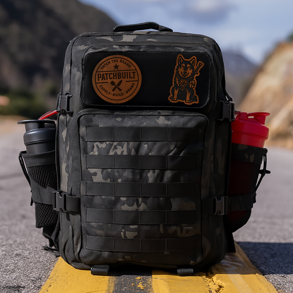 Tactical Wolf Patch – Leatherette Morale Patch – PatchBuilt